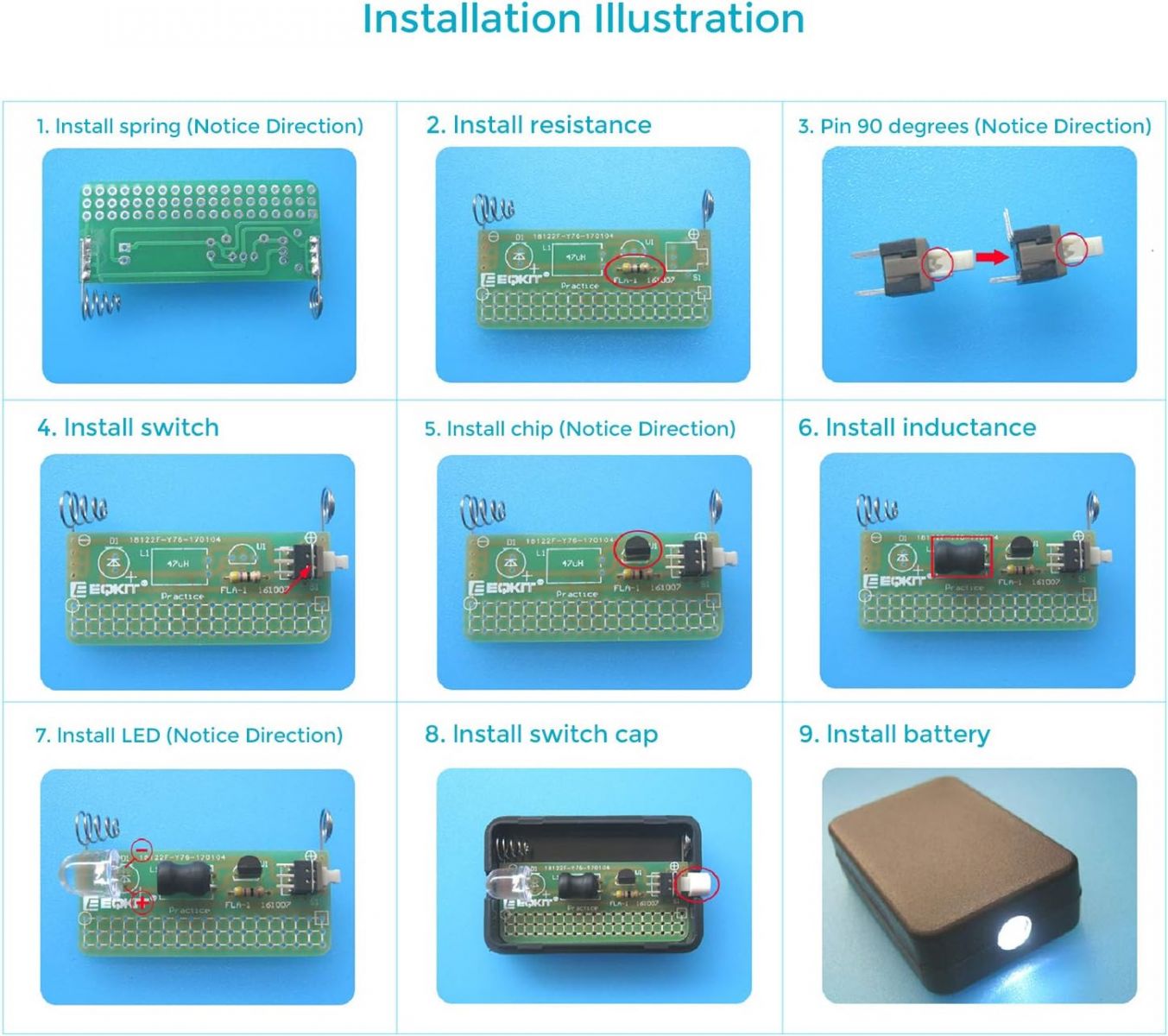 Simple DIY Flashlight Kits for Beginners from ICStation on Tindie